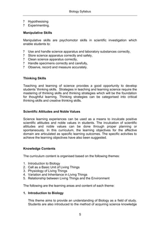 Biology Syllabus | PDF