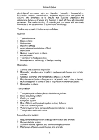 Biology Syllabus | PDF