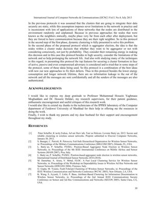 DESIGNING SECURE CLUSTERING PROTOCOL WITH THE APPROACH OF REDUCING ENERGY CONSUMPTION IN ...