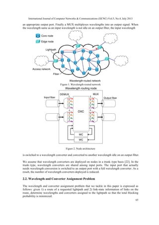 A Wavelength and Converter Assignment Scheme Using Converter Usage History in Wavelength-Routed ...