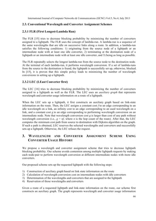 A Wavelength and Converter Assignment Scheme Using Converter Usage ...
