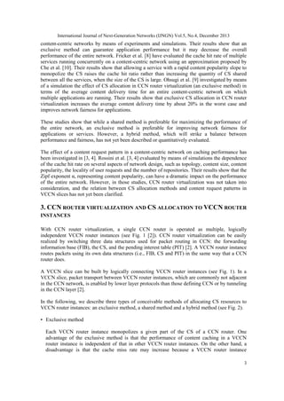 Cache Performance Analysis of Virtualized Router on Virtual Content-Centric Networks | PDF