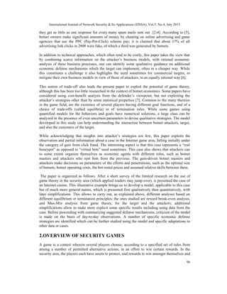 BOTNET ECONOMICS AND DEVISING DEFENCE SCHEMES FROM ATTACKER’S OWN REWARD PROCESSES | PDF