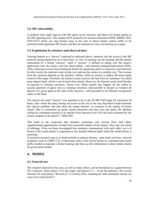 BOTNET ECONOMICS AND DEVISING DEFENCE SCHEMES FROM ATTACKER’S OWN REWARD PROCESSES | PDF