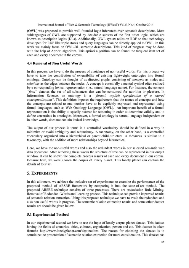 Association Rule Mining Based Extraction of Semantic Relations Using Markov Logic Network | PDF