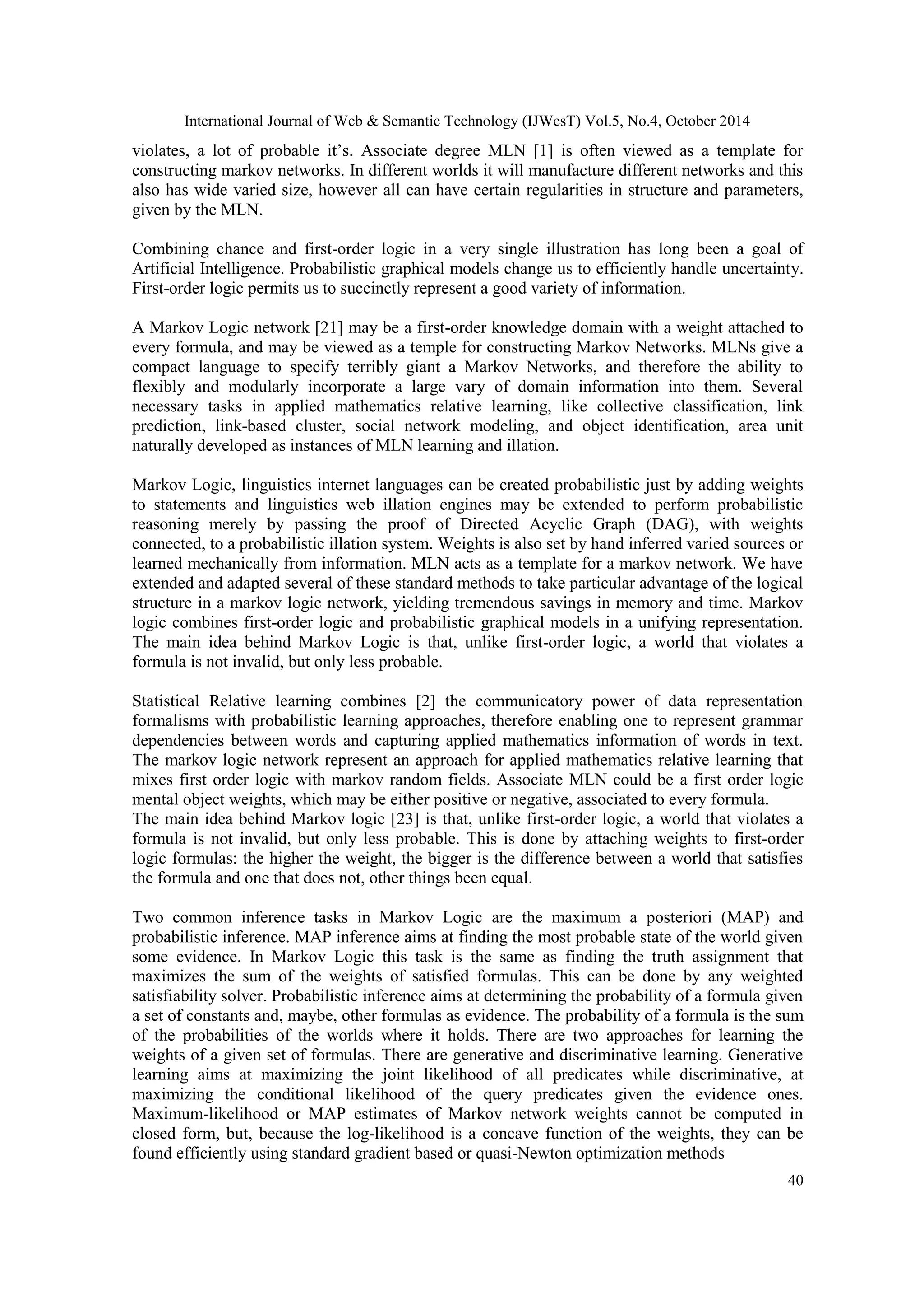 Association Rule Mining Based Extraction Of Semantic Relations Using Markov Logic Network Pdf