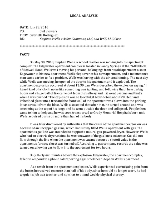 Legal Analysis - Wells | DOCX