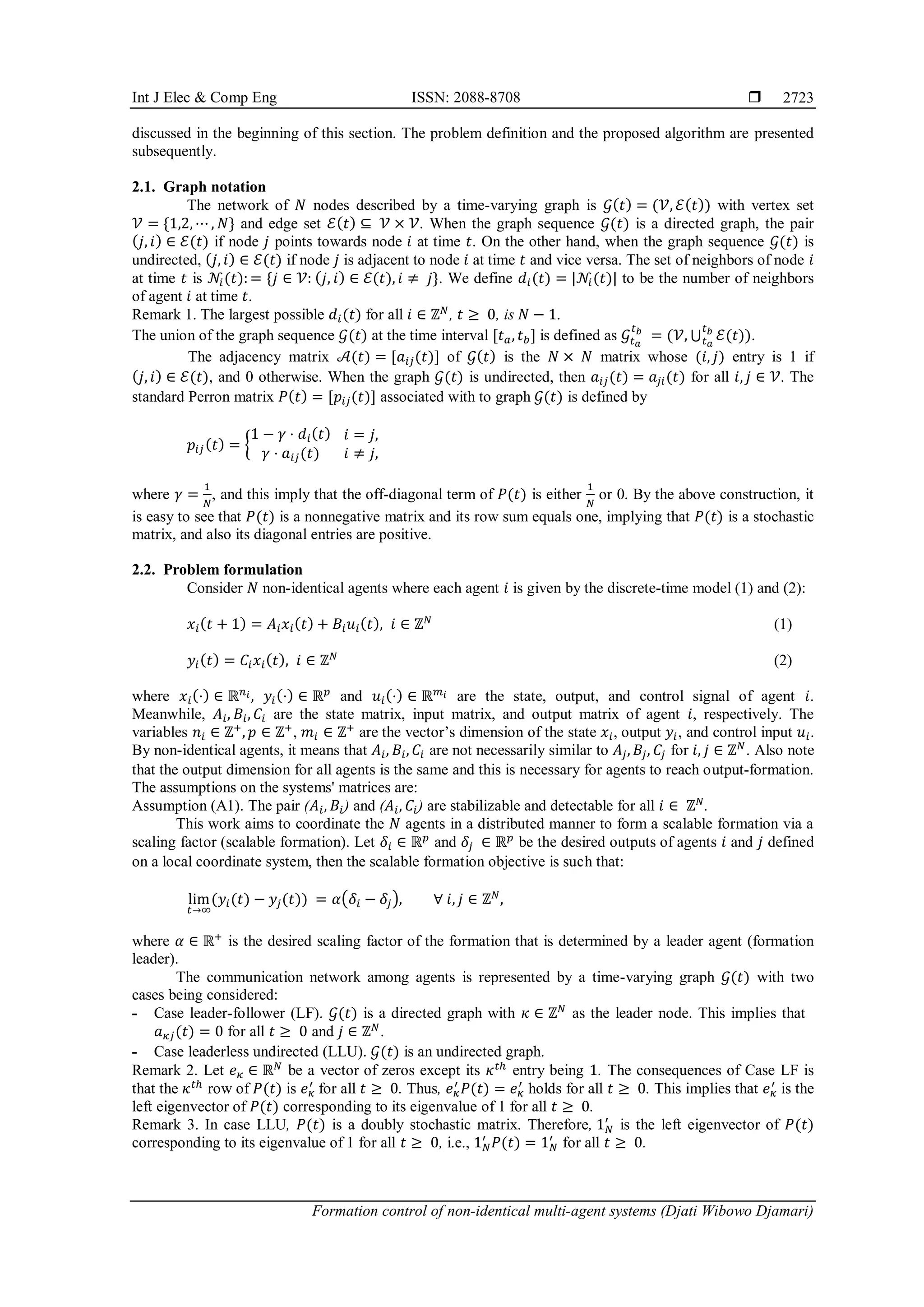 Formation control of non-identical multi-agent systems | PDF