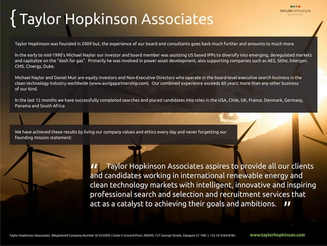 Taylor Hopkinson North American Brochure | PPT