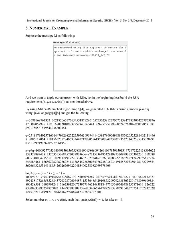 RSA ALGORITHM WITH A NEW APPROACH ENCRYPTION AND DECRYPTION MESSAGE ... RSA ALGORITHM WITH A NEW APPROACH ENCRYPTION AND DECRYPTION MESSAGE ...