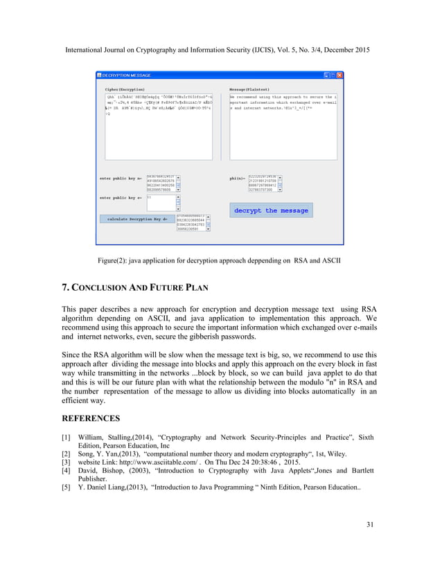 Rsa Algorithm With A New Approach Encryption And Decryption Message Text By Ascii Pdf 
