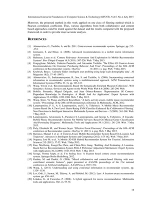 A LOCATION-BASED MOVIE RECOMMENDER SYSTEM USING COLLABORATIVE FILTERING | PDF