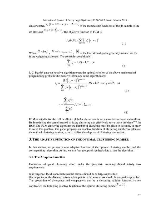 ADAPTIVE FUZZY KERNEL CLUSTERING ALGORITHM | PDF