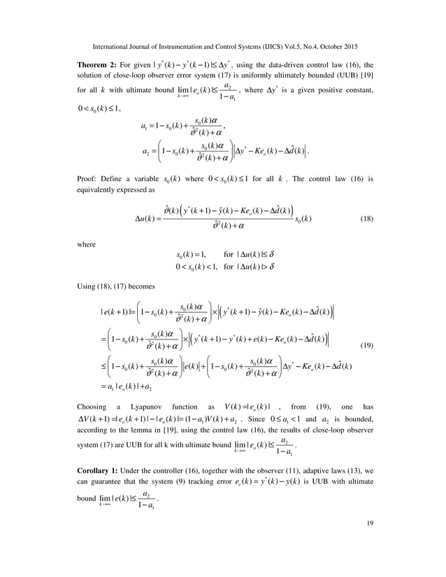 ENHANCED DATA DRIVEN MODE-FREE ADAPTIVE YAW CONTROL OF UAV HELICOPTER | PDF