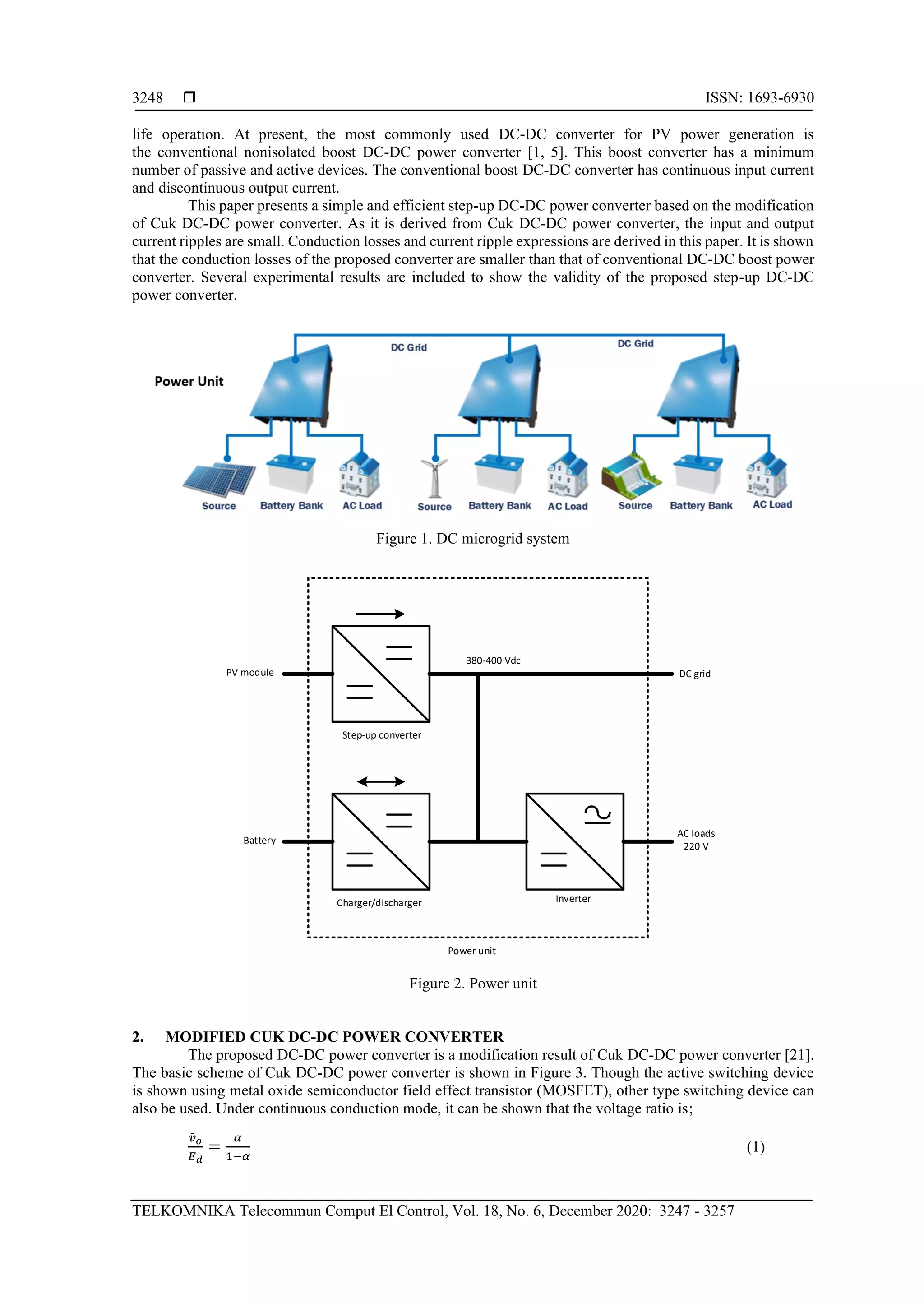 A modified Cuk DC-DC converter for DC microgrid systems | PDF