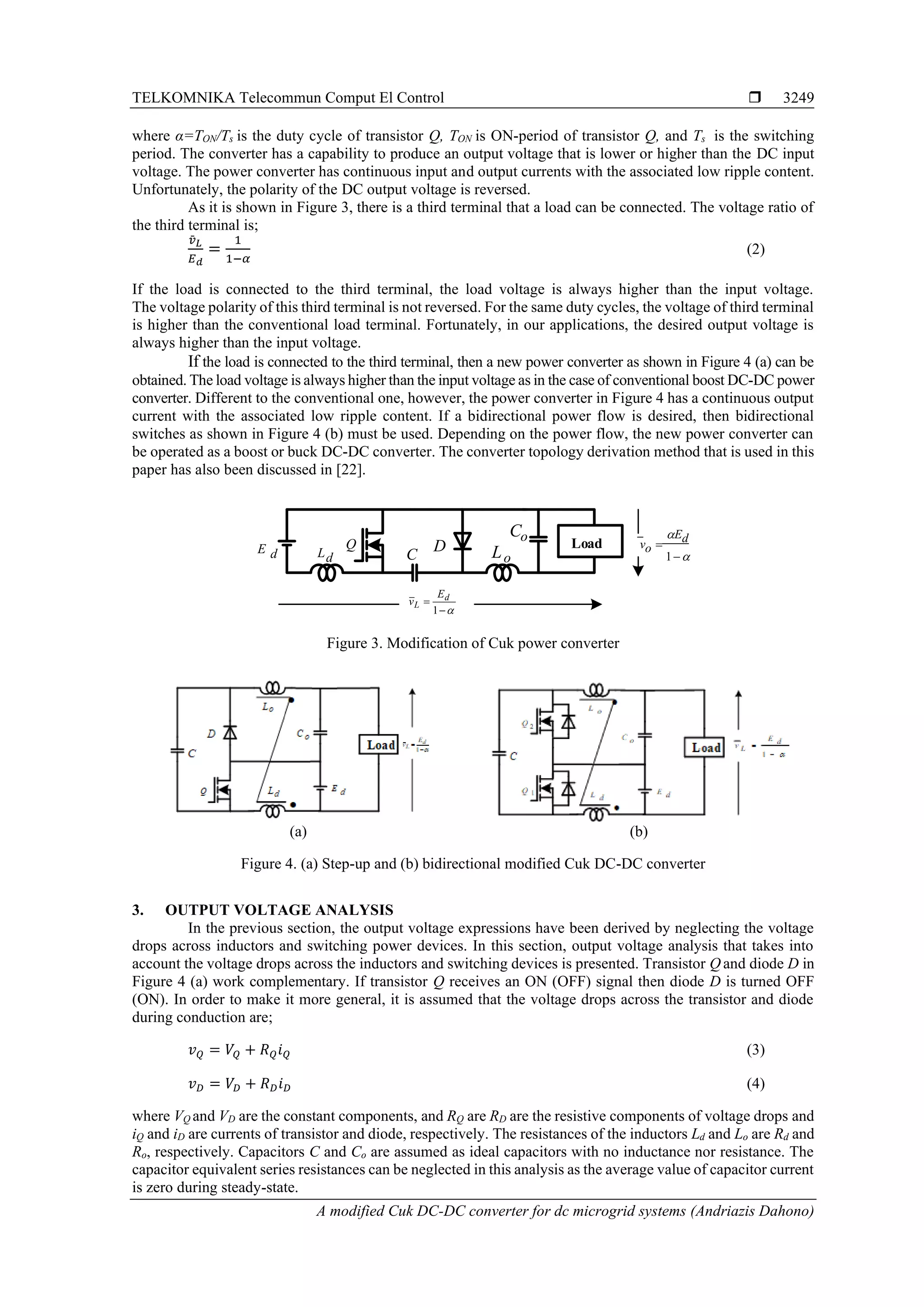 A modified Cuk DC-DC converter for DC microgrid systems | PDF