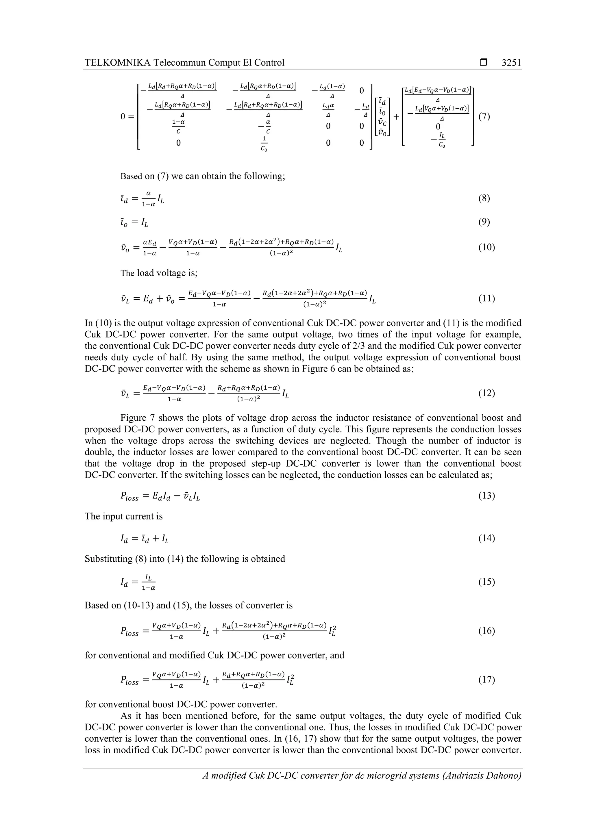 A modified Cuk DC-DC converter for DC microgrid systems | PDF