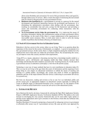 Framework for Securing Educational E-Government Service | PDF | Internet | Computing