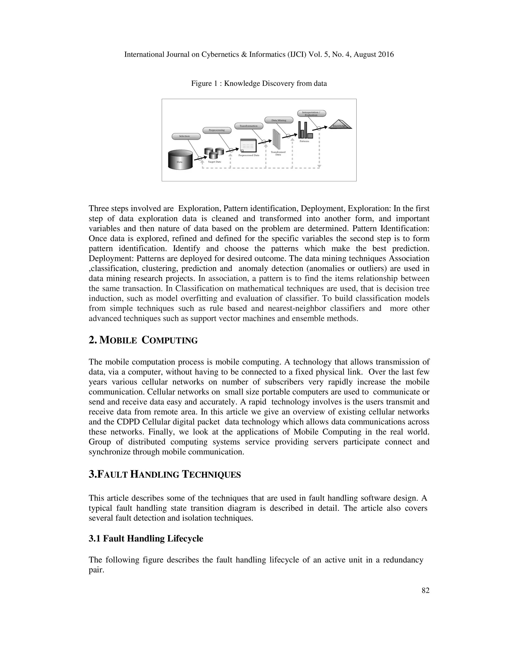 Fault Detection In Mobile Communication Networks Using Data Mining Techniques With Big Data