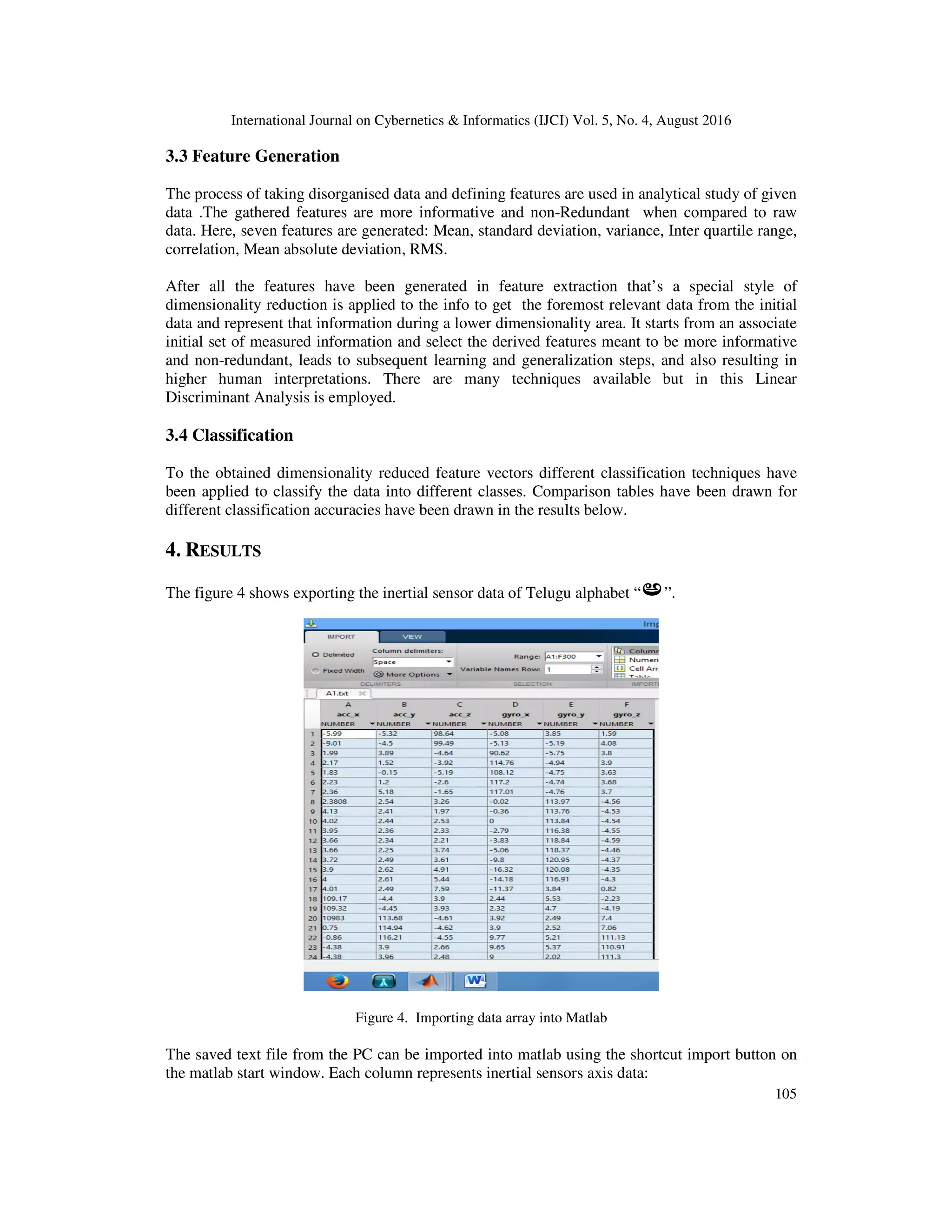 Analysis Of Inertial Sensor Data Using Trajectory Recognition Algorithm