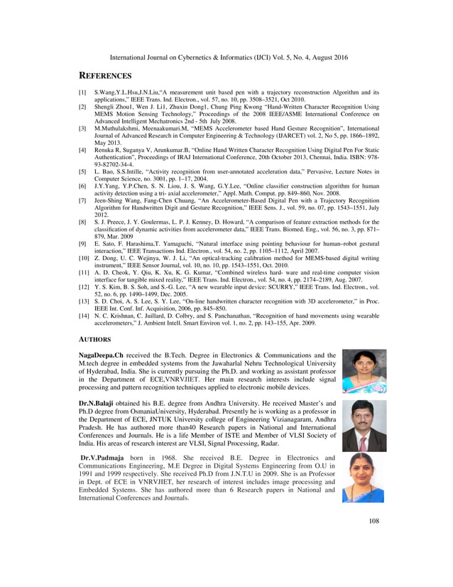 Analysis Of Inertial Sensor Data Using Trajectory Recognition Algorithm