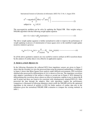 Impedance Cardiography Filtering Using Non-Negative Least-Mean-Square Algorithm | PDF | Digital ...
