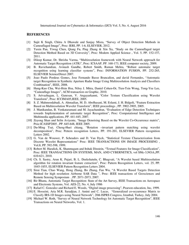 Target Detection Using Multi Resolution Analysis For Camouflaged Images