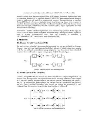DWT Based Audio Watermarking Schemes : A Comparative Study | PDF