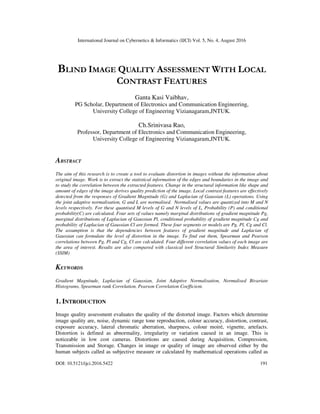 Blind Image Quality Assessment with Local Contrast Features | PDF | Photo Editing Software ...