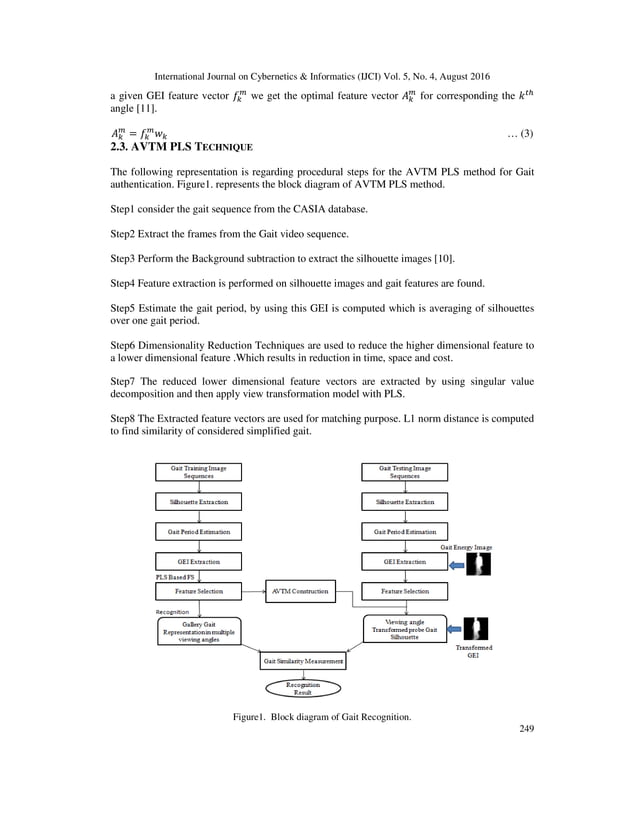 Gait Based Person Recognition Using Partial Least Squares Selection Scheme | PDF