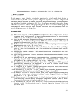 An Optimized Device Sizing of Two-Stage CMOS OP-AMP Using Multi-Objective Genetic Algorithm | PDF