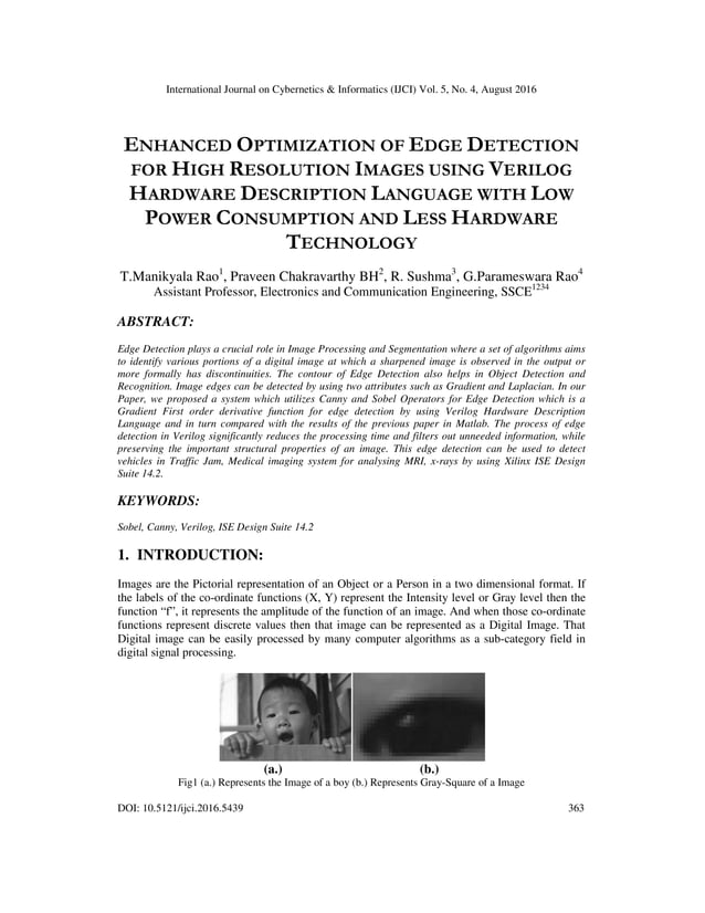 Enhanced Optimization Of Edge Detection For High Resolution Images Using Verilog Hardware