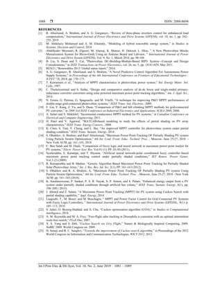 Maximum power point tracking of partially shading PV system using cuckoo search algorithm | PDF