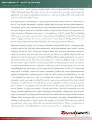 Fringe Benefits, Administrative Support And Physical Work Environment ...