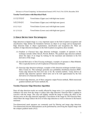 EDGE DETECTION ALGORITHM FOR YORUBA CHARACTER RECOGNITION | PDF