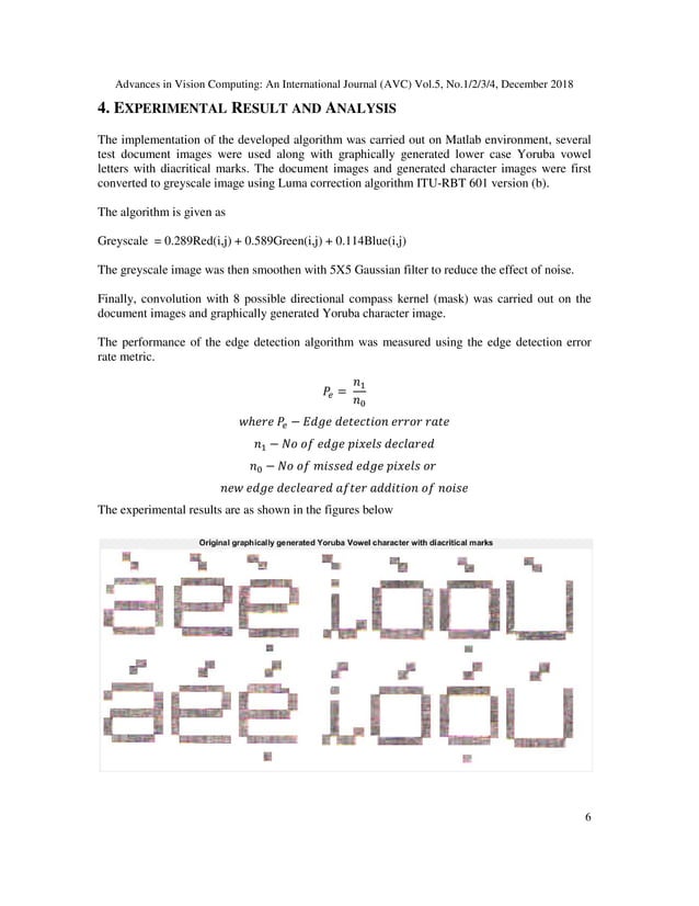 EDGE DETECTION ALGORITHM FOR YORUBA CHARACTER RECOGNITION | PDF | Free Download