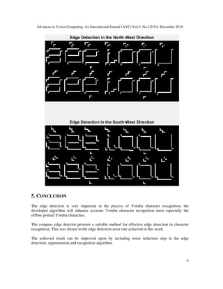 EDGE DETECTION ALGORITHM FOR YORUBA CHARACTER RECOGNITION | PDF