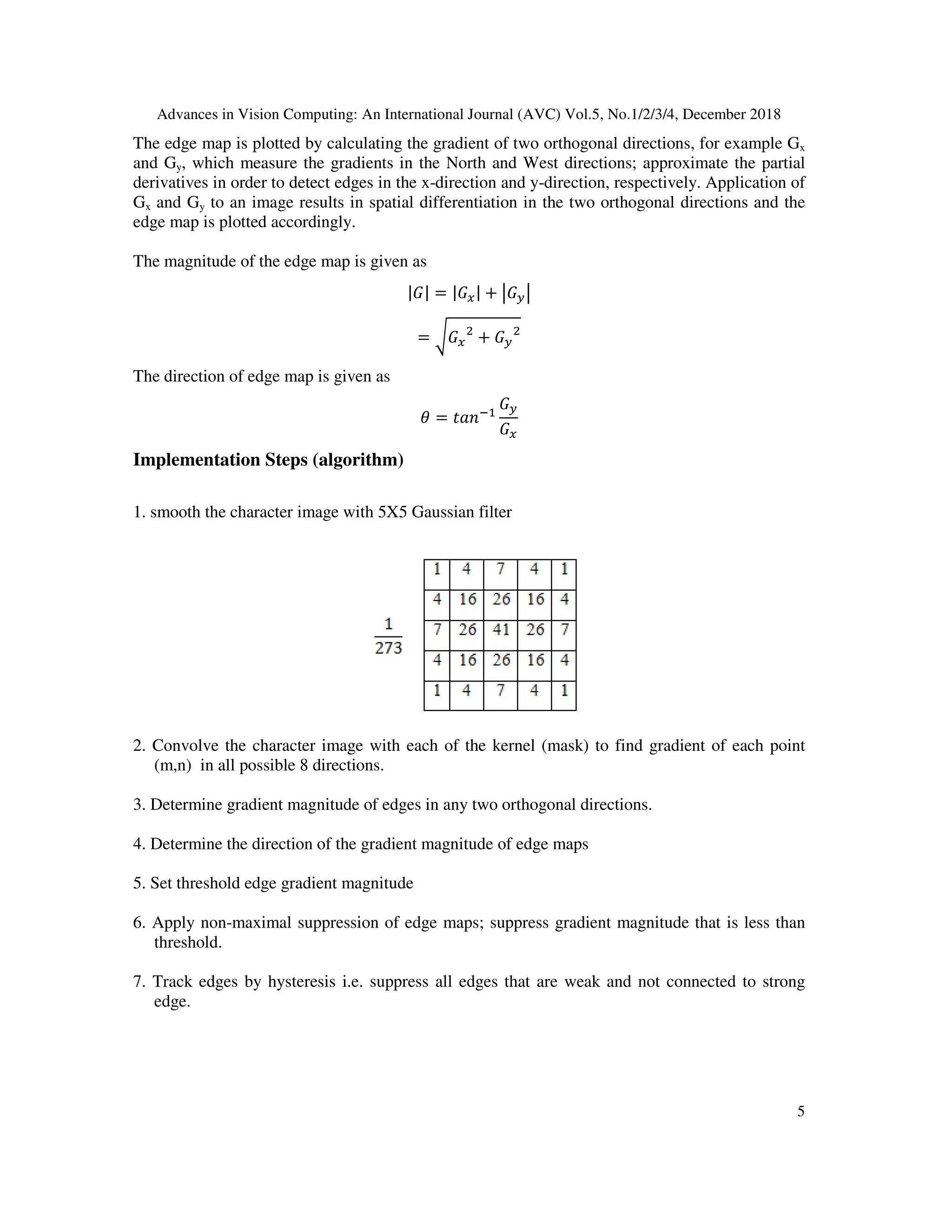 Edge Detection Algorithm For Yoruba Character Recognition Pdf