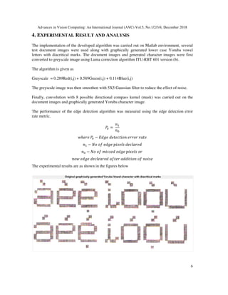 Edge Detection Algorithm for Yoruba Character Recognition | PDF