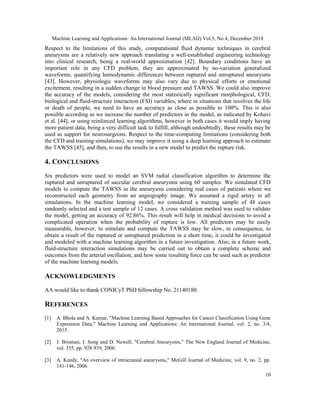 Study on Cerebral Aneurysms: Rupture Risk Prediction Using Geometrical Parameters and Wall Shear ...