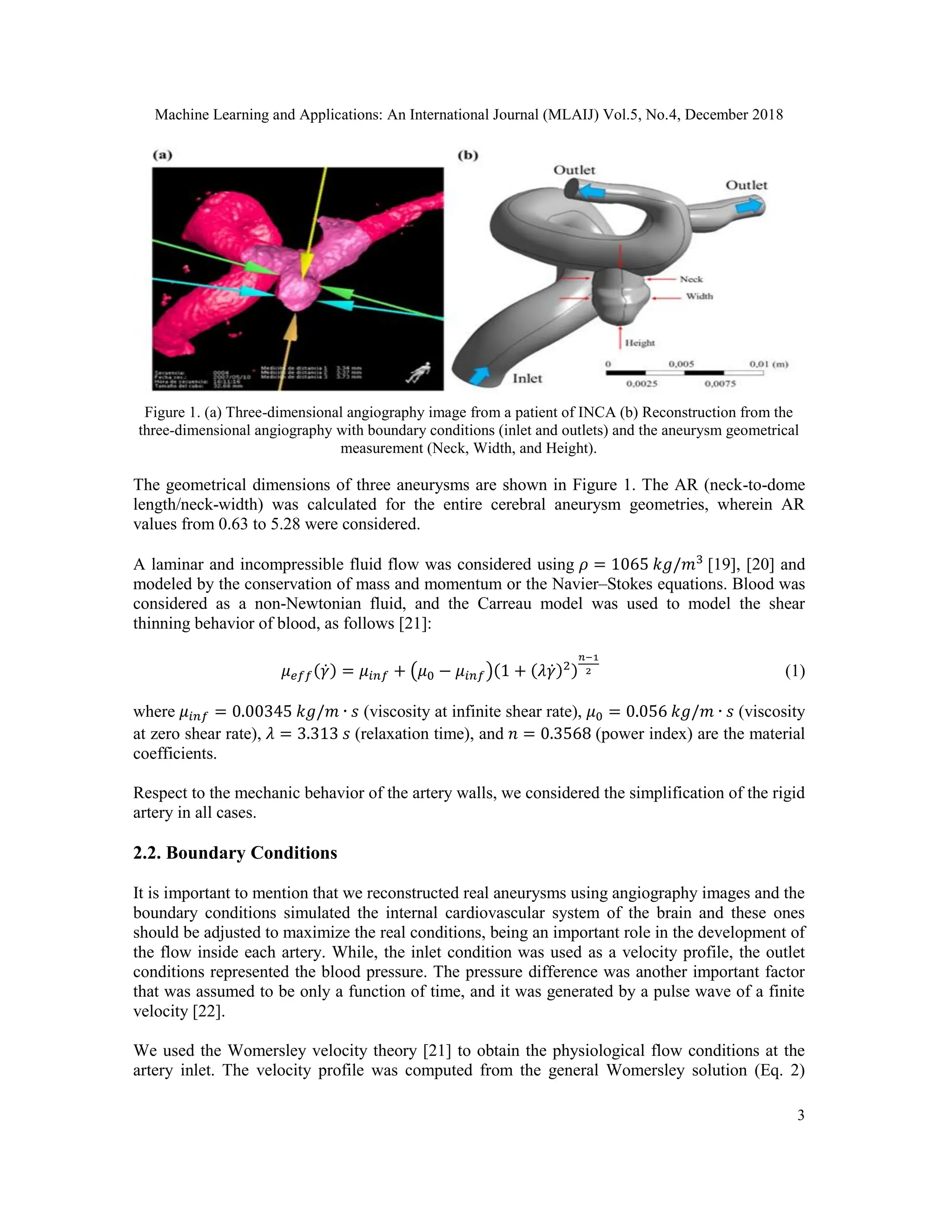 STUDY ON CEREBRAL ANEURYSMS: RUPTURE RISK PREDICTION USING GEOMETRICAL PARAMETERS AND WALL SHEAR ...