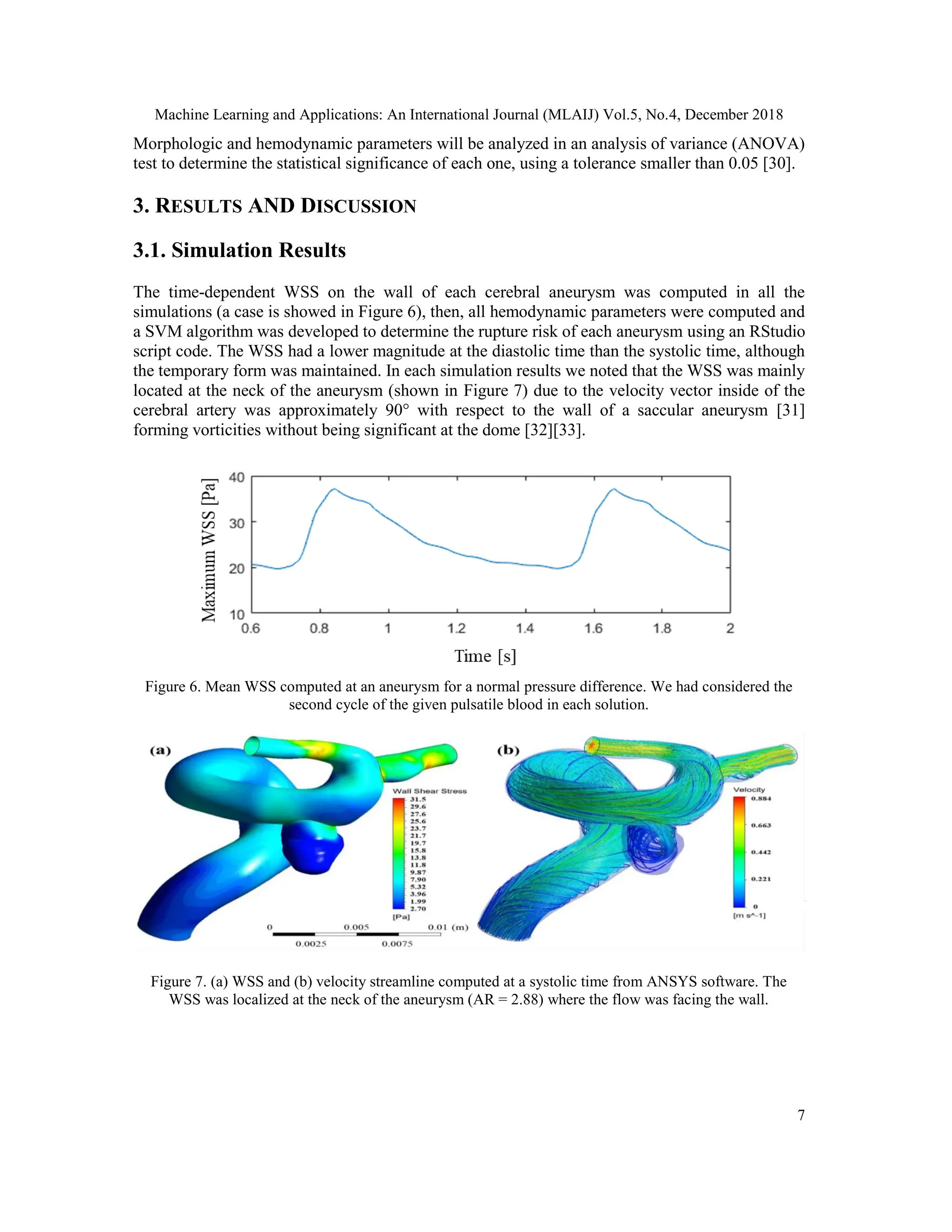 STUDY ON CEREBRAL ANEURYSMS: RUPTURE RISK PREDICTION USING GEOMETRICAL ...