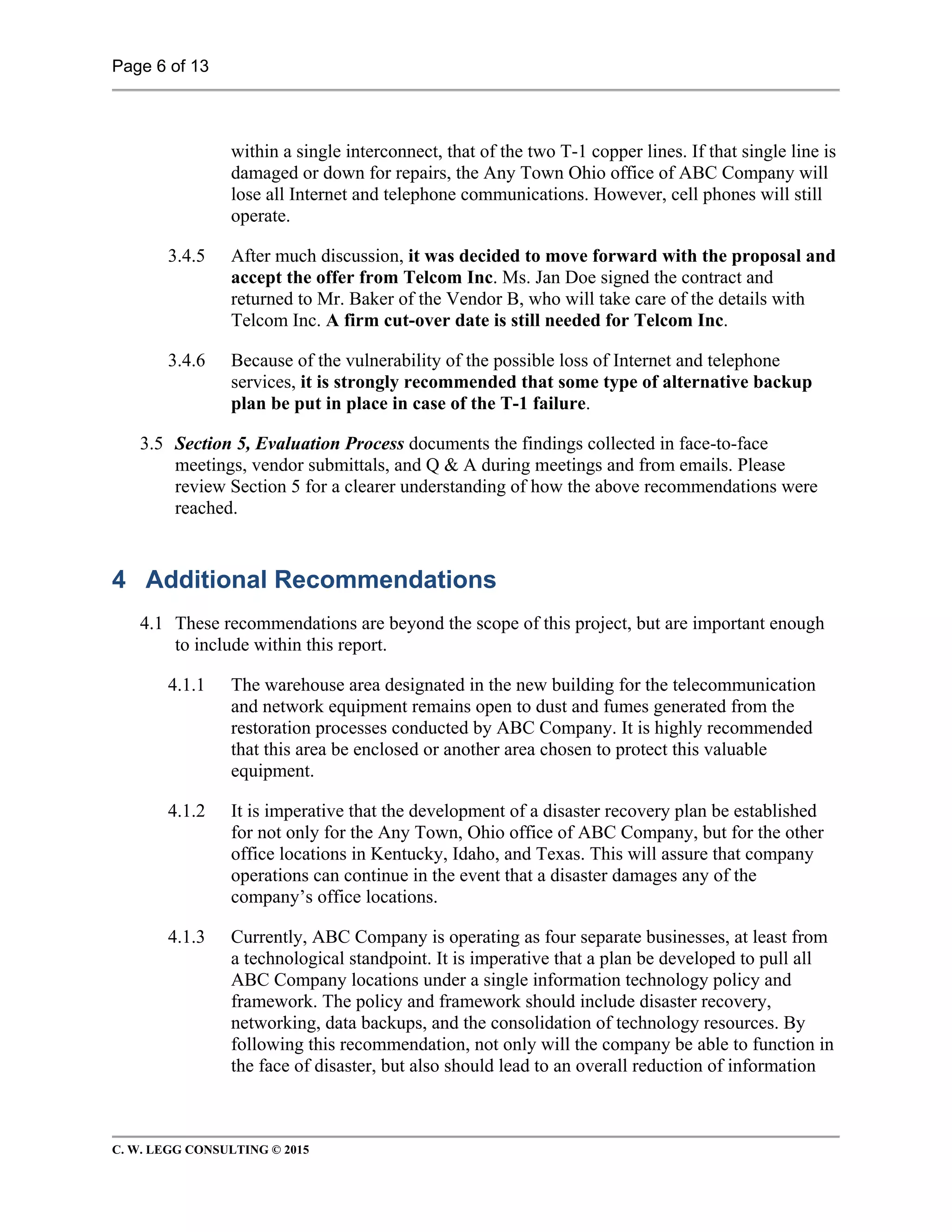 Consultation Report Sample | PDF