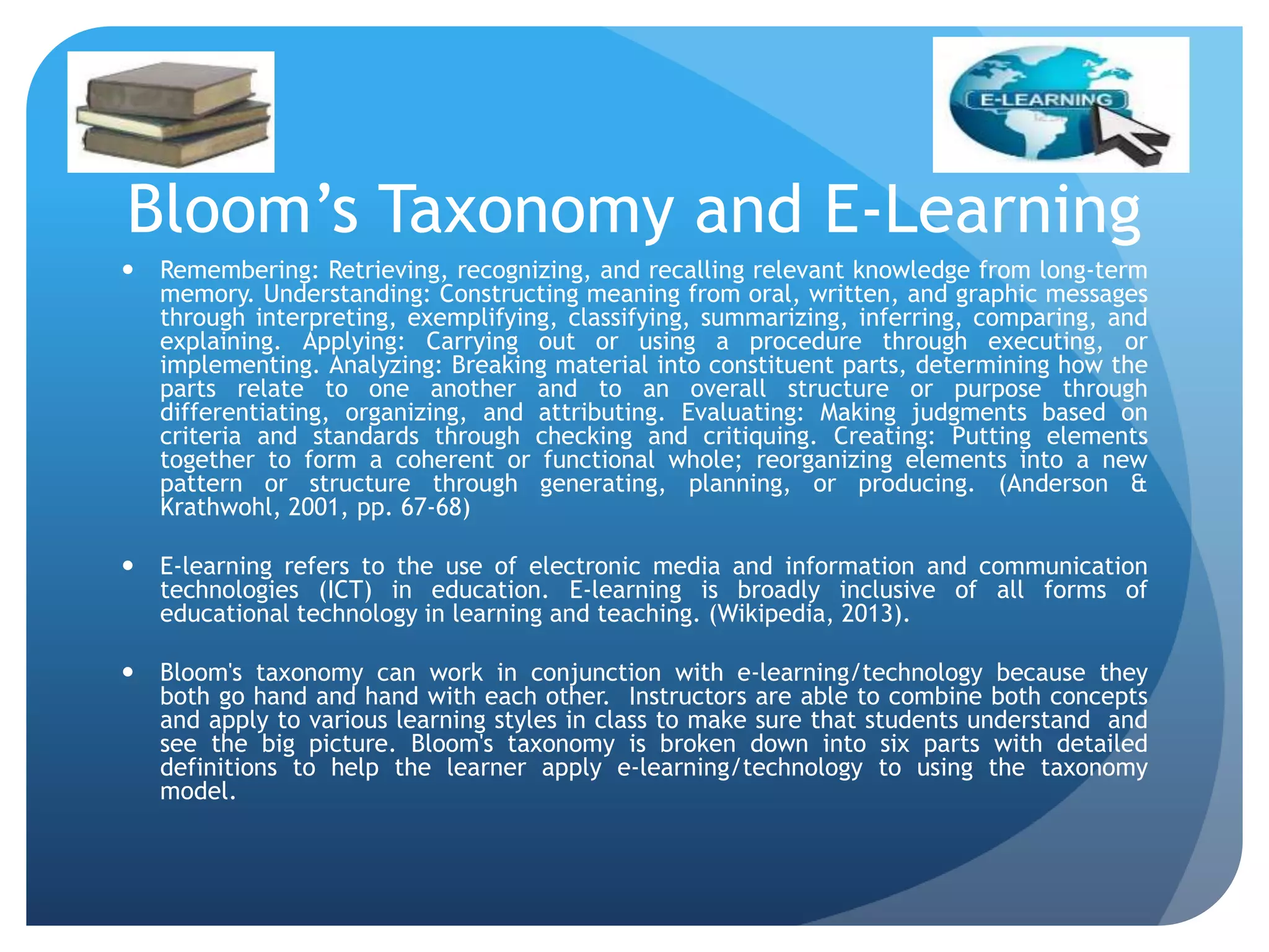 541 team b bloom's taxonomy | PPT
