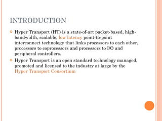 Hyper transport technology | PPT