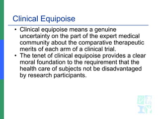 Benefits & Risks in Research Involving Human Particpants | PPT