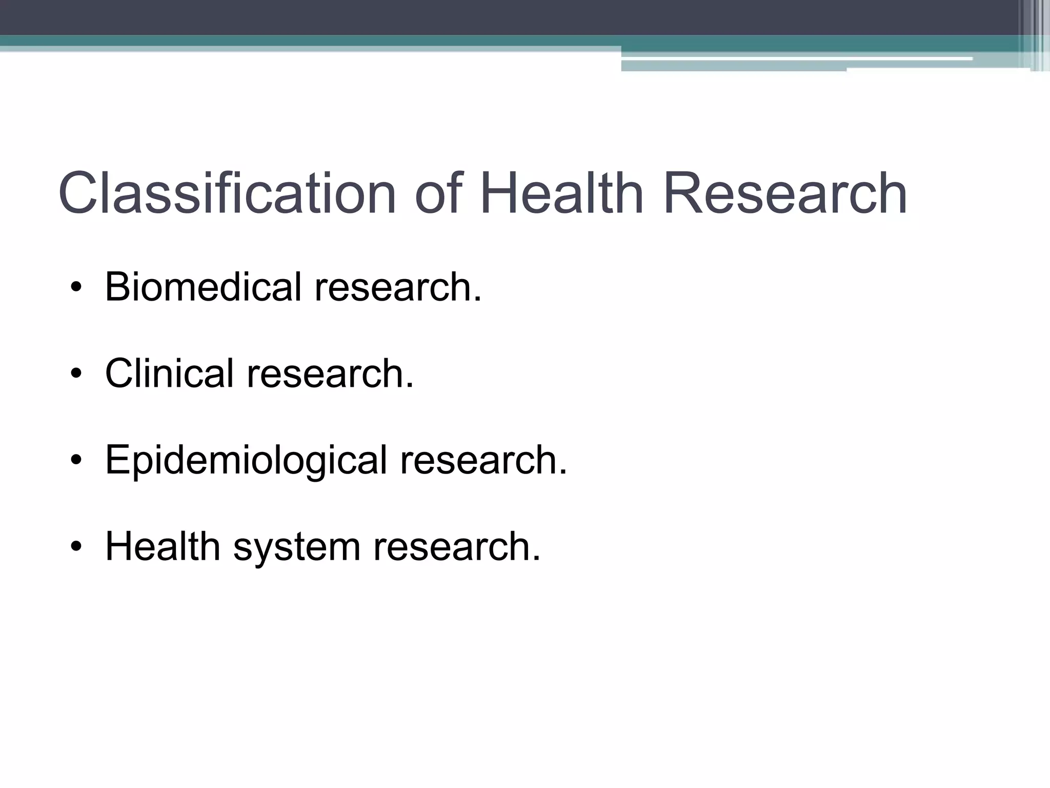Introduction to Health Research | PPT