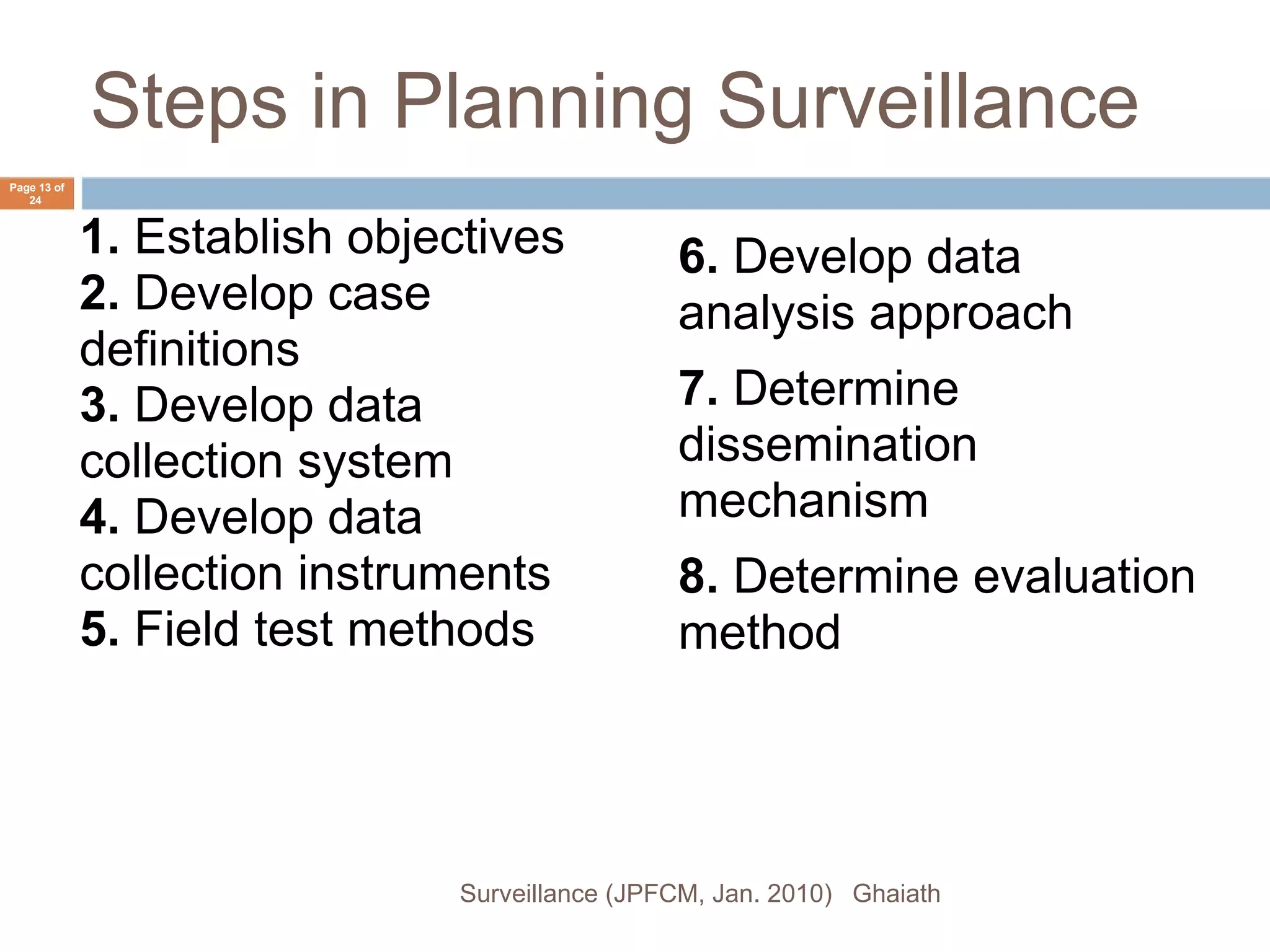 Surveillance and Notification of Diseases | PPT