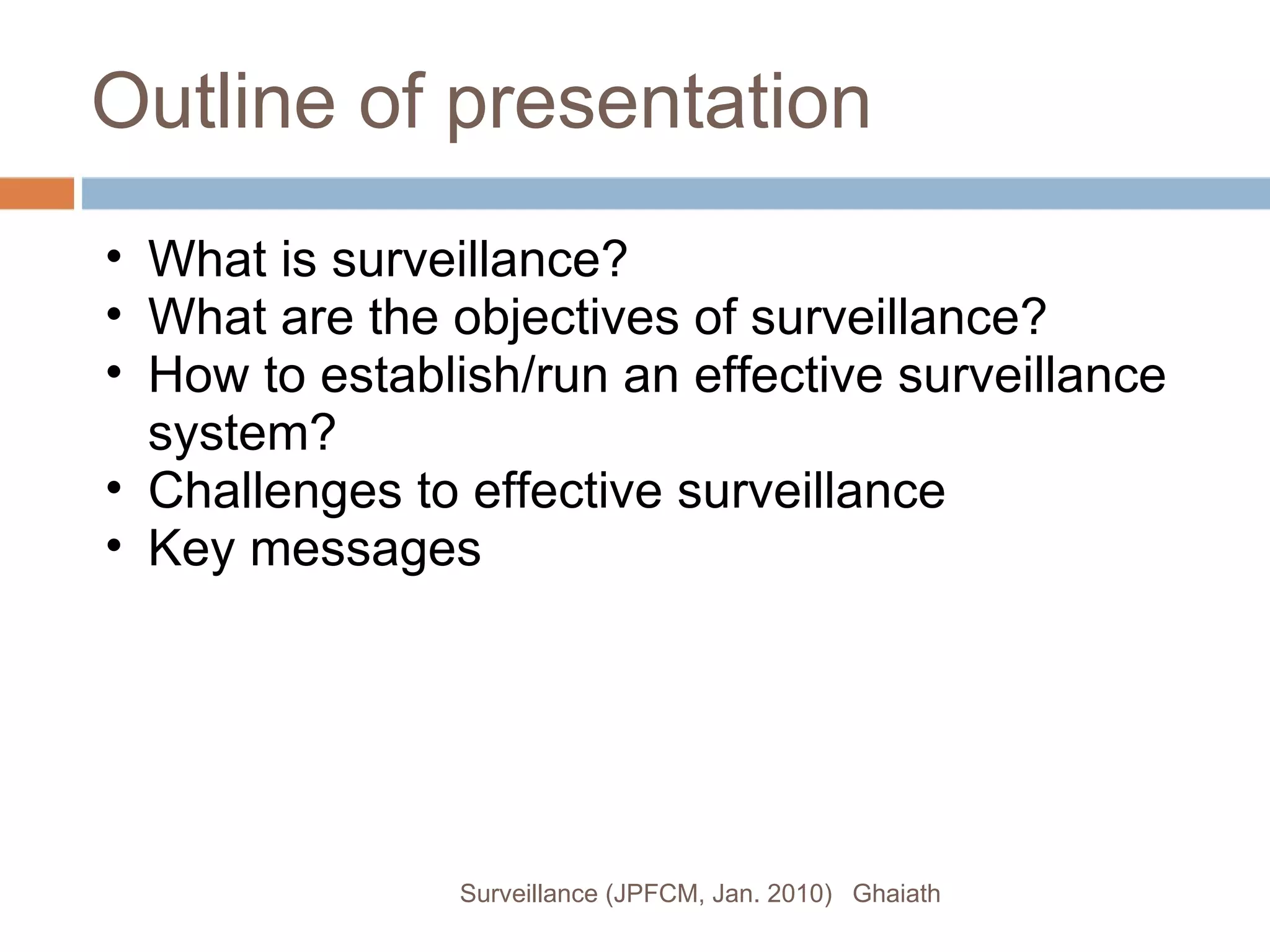 Surveillance and Notification of Diseases | PPT