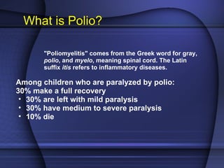 Epidemiology of Poliomyelitis | PPT